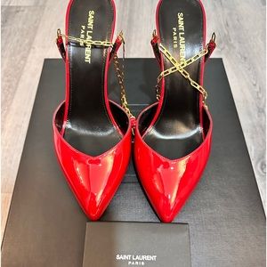 Yves Saint Laurent | Shoes | Ysl Kira 95 Chain Heels | Poshmark